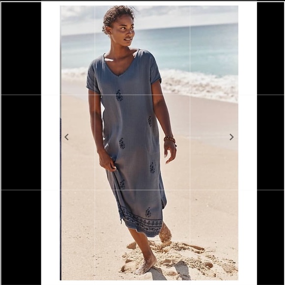 J. Jill | Dresses | Jjill Pure Jill Embroidered V Neck Dress Size Mp ...